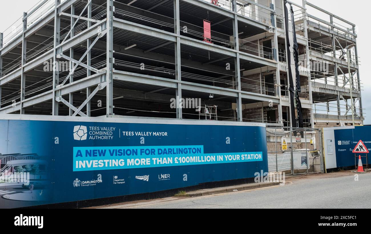 Darlington, UK. 14th June 2024.Darlington Railway Station's £140m ...