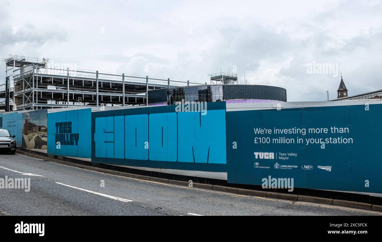Darlington, UK. 14th June 2024.Darlington Railway Station's £140m ...