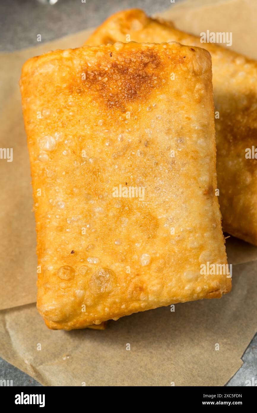 Chicago Style Pizza Puff Pocket with Sauce and Cheese Stock Photo - Alamy