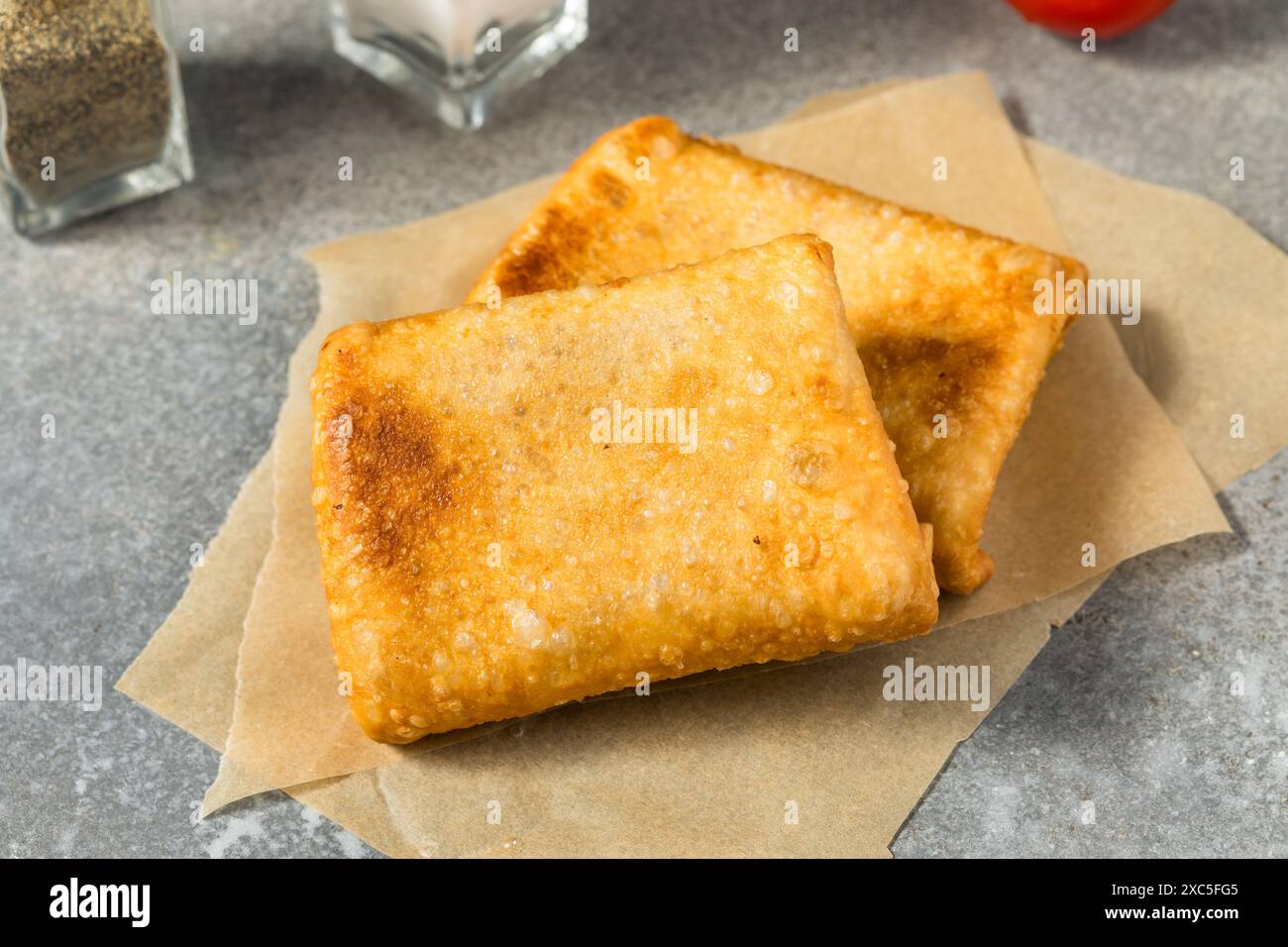 Chicago Style Pizza Puff Pocket with Sauce and Cheese Stock Photo - Alamy