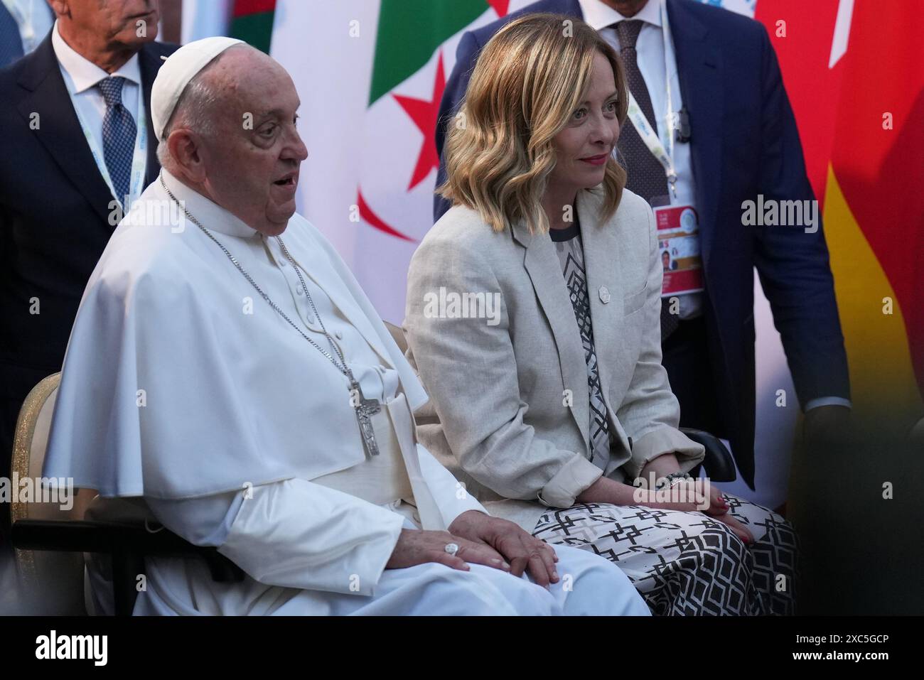 Pope Francis and Italy's Prime Minister Giorgia Meloni join attending ...