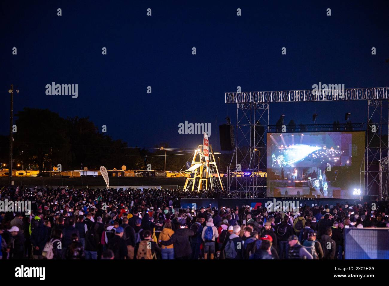 Concert Bigflo et Oli during the 2024 24 Hours of Le Mans, 4th round of ...