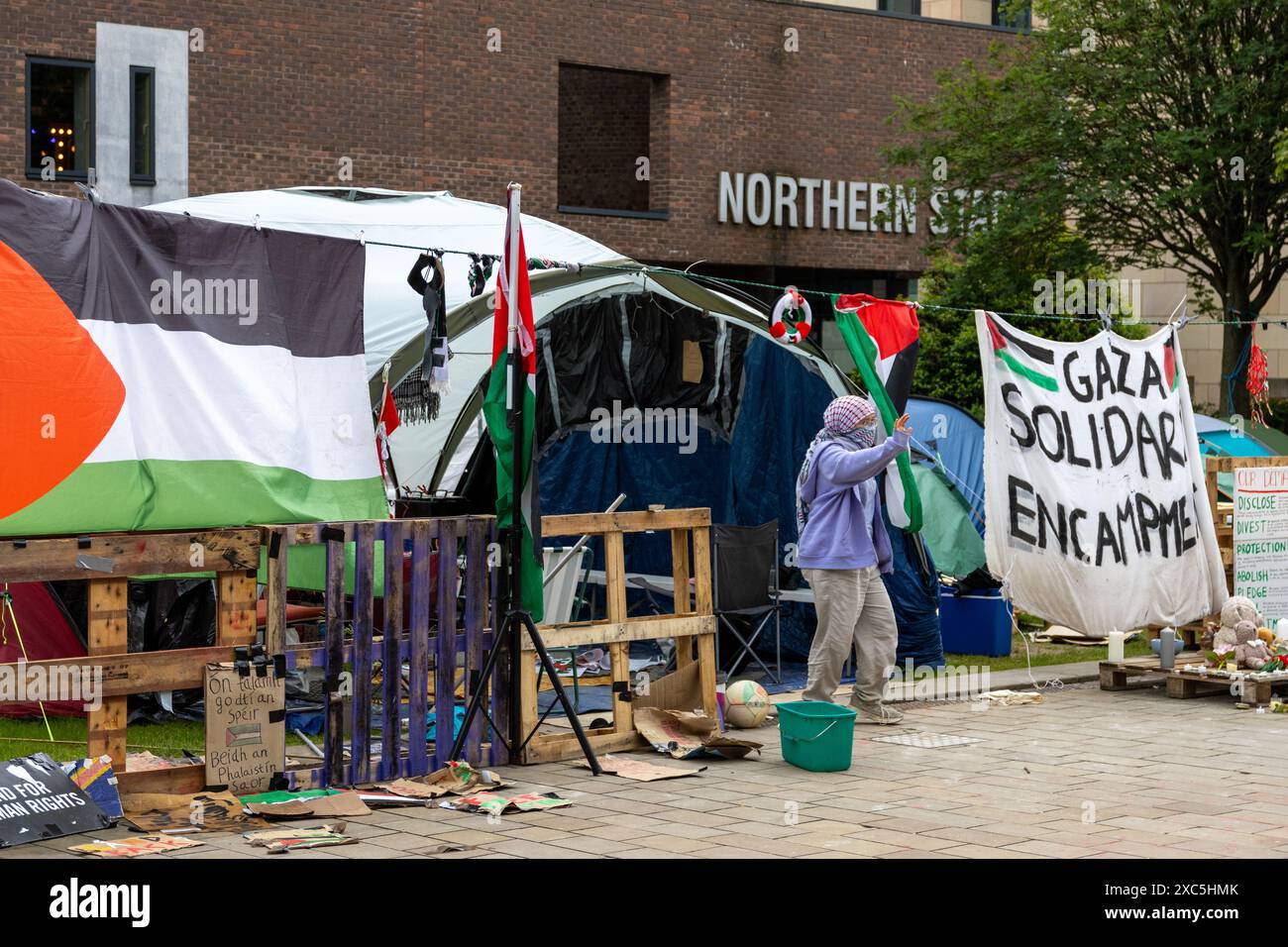 Gaza war protest camp hi-res stock photography and images - Alamy