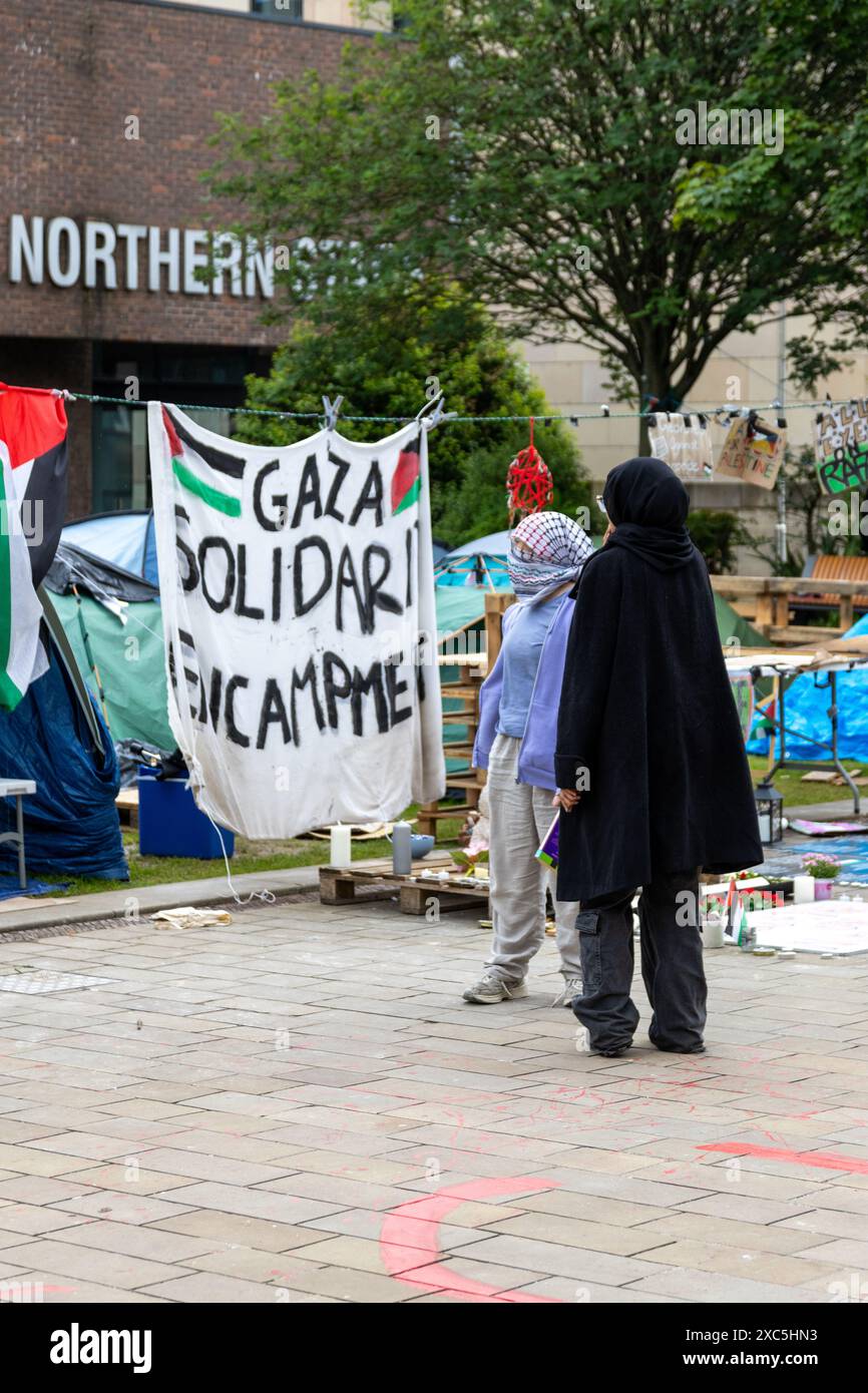 Protest at Newcastle University Stock Photo - Alamy