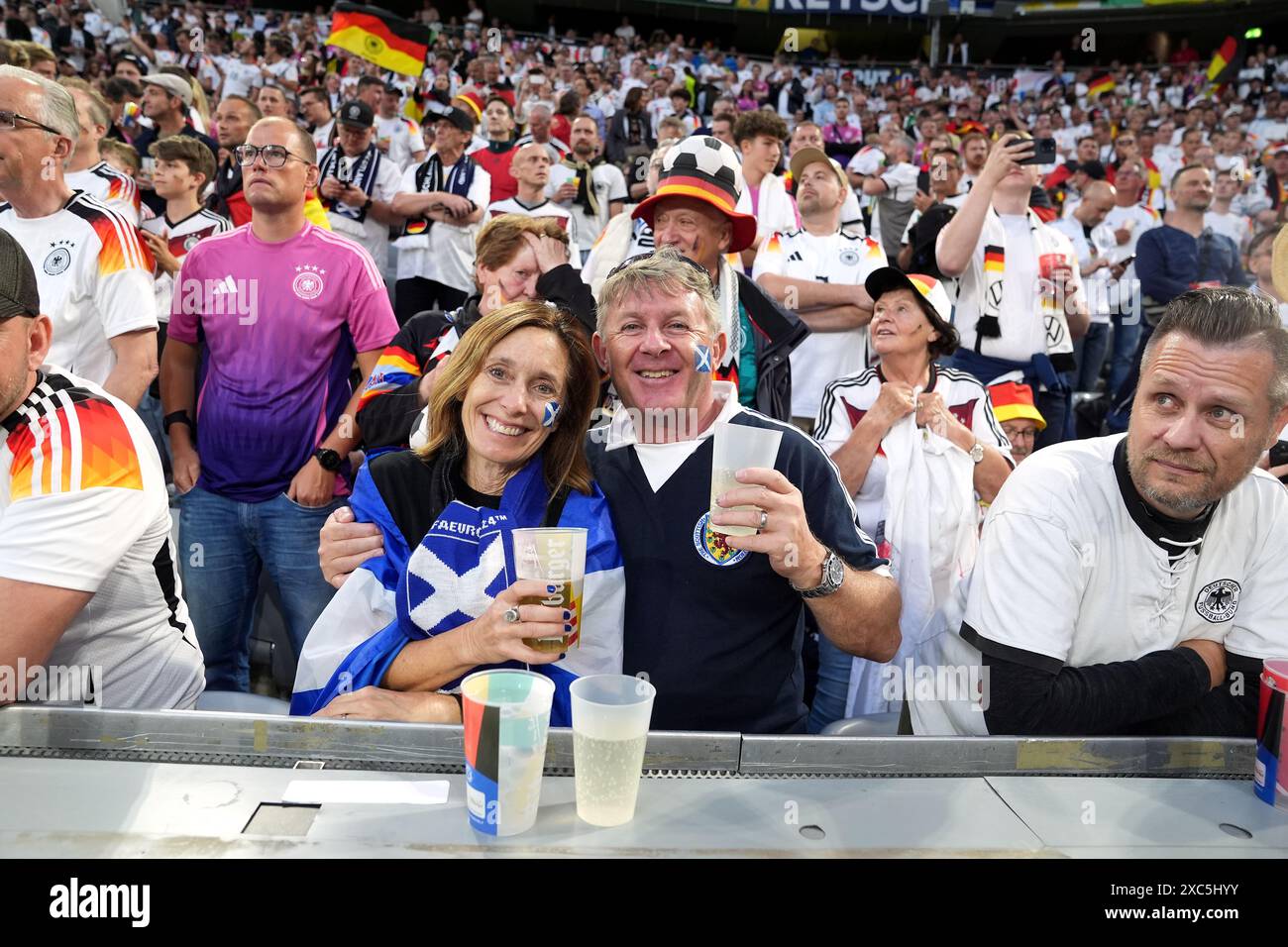 Scotland and Germany fans during the UEFA Euro 2024 Group A match at ...