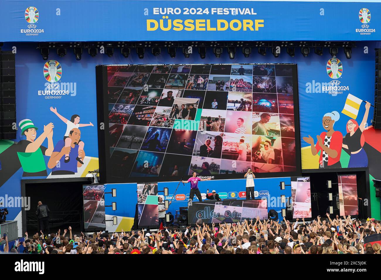 EURO 2024 Opening Fan Zone , DJ Alle Farben heitzt den Fans ein ...