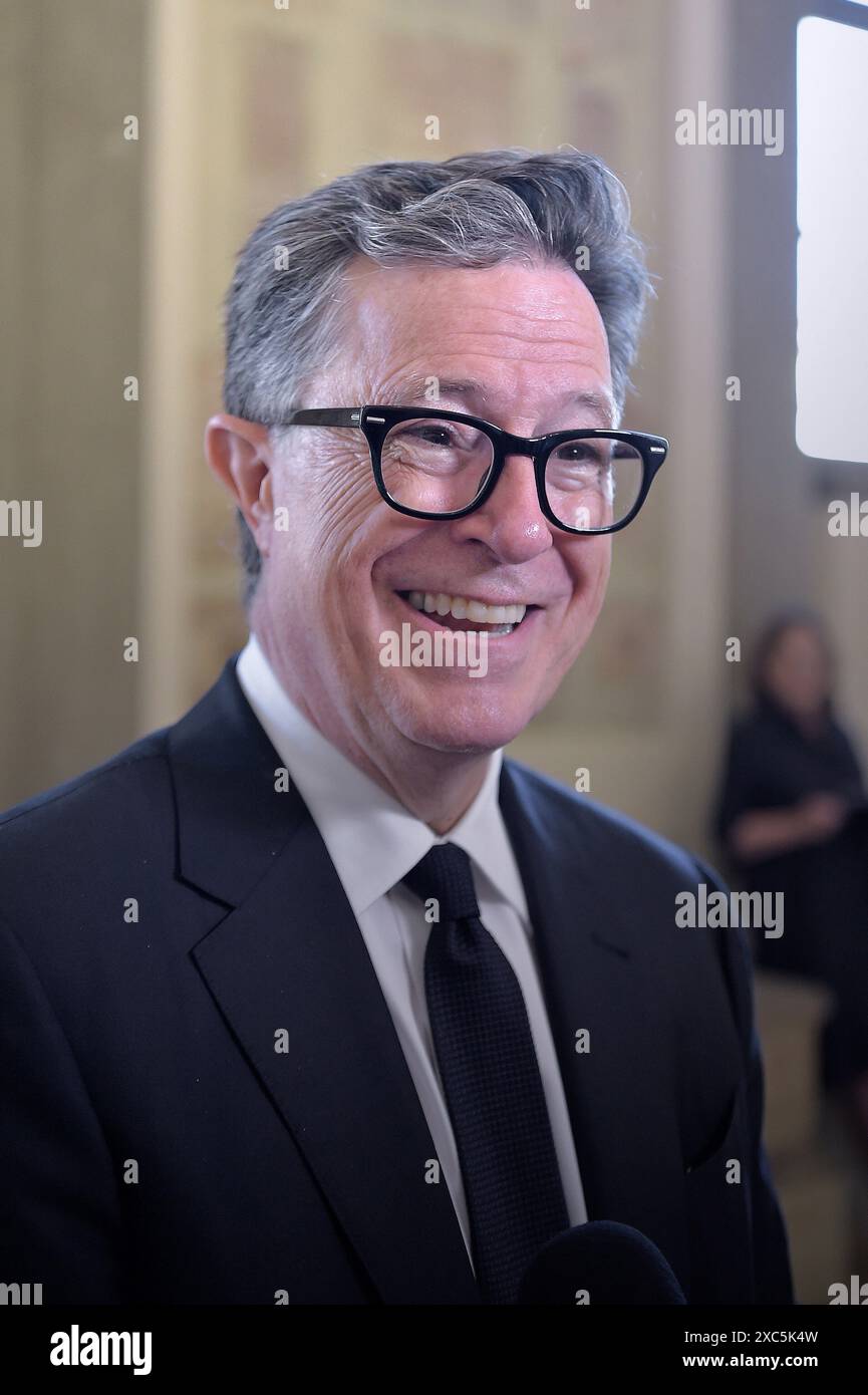Stephen Colbert In the Lapidary Gallery in the Vatican Apostolic Palace ...