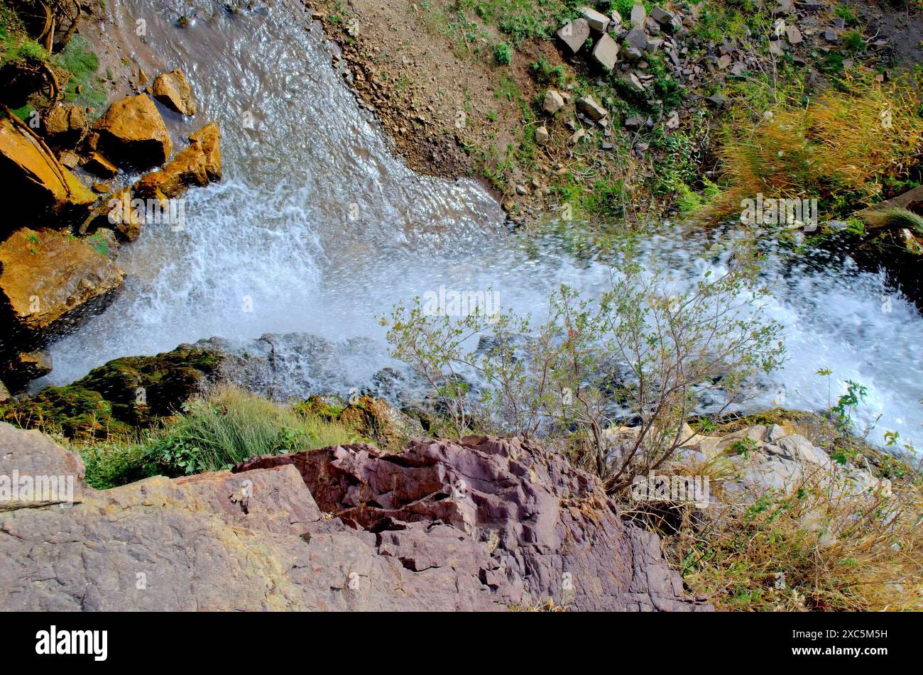 Uzbekistan Pamir mountains.The serene beauty of mountain rivers: a wild ...