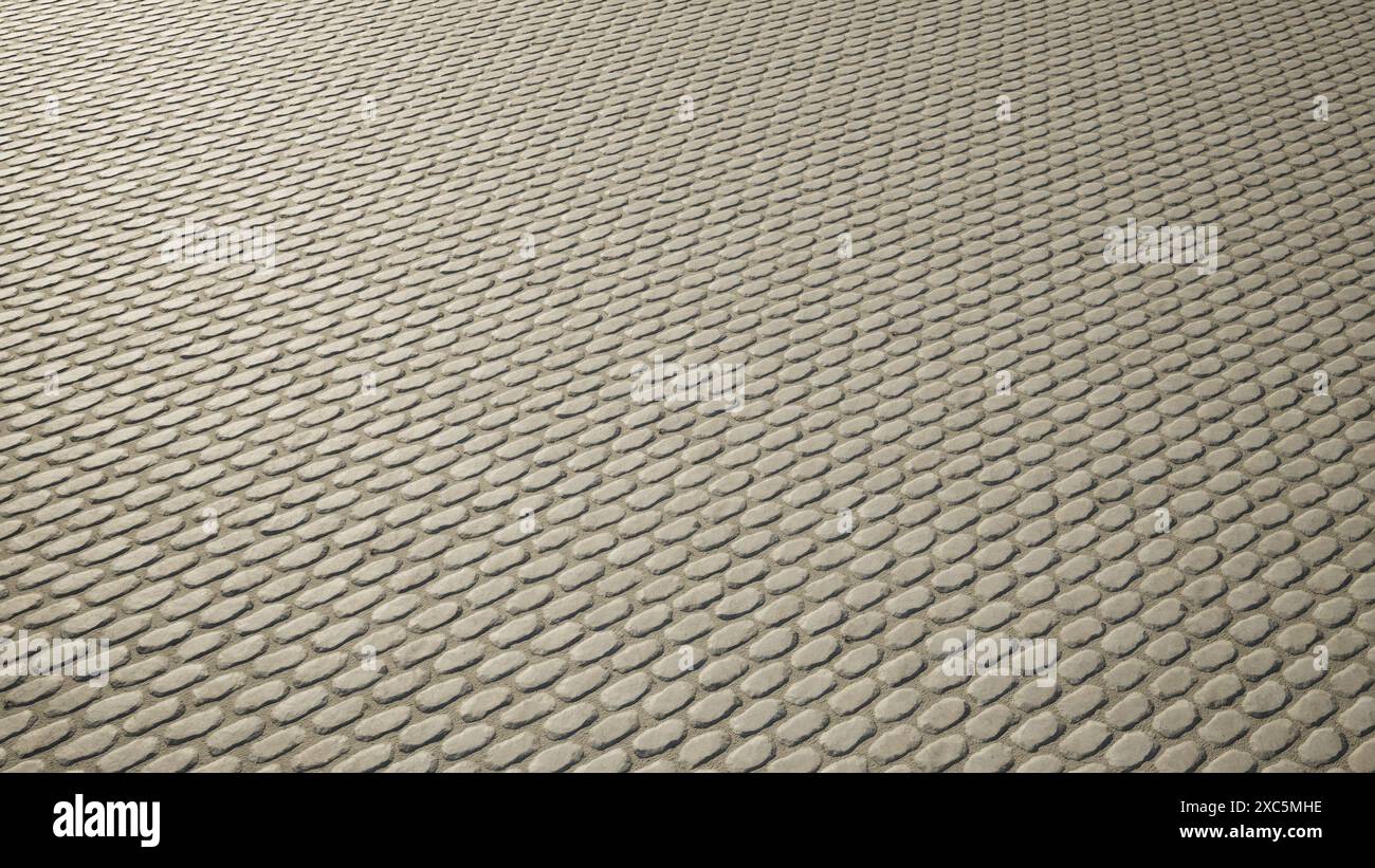 Concept or conceptual vintage or grungy beige background of round brick ...