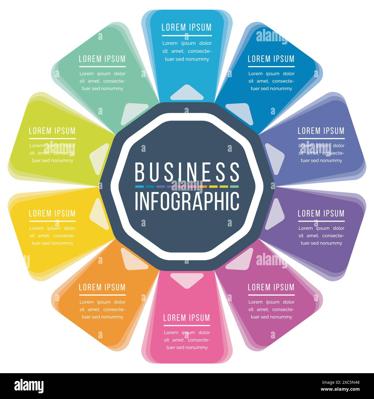 Infographic design 10 steps, objects, options or elements business ...
