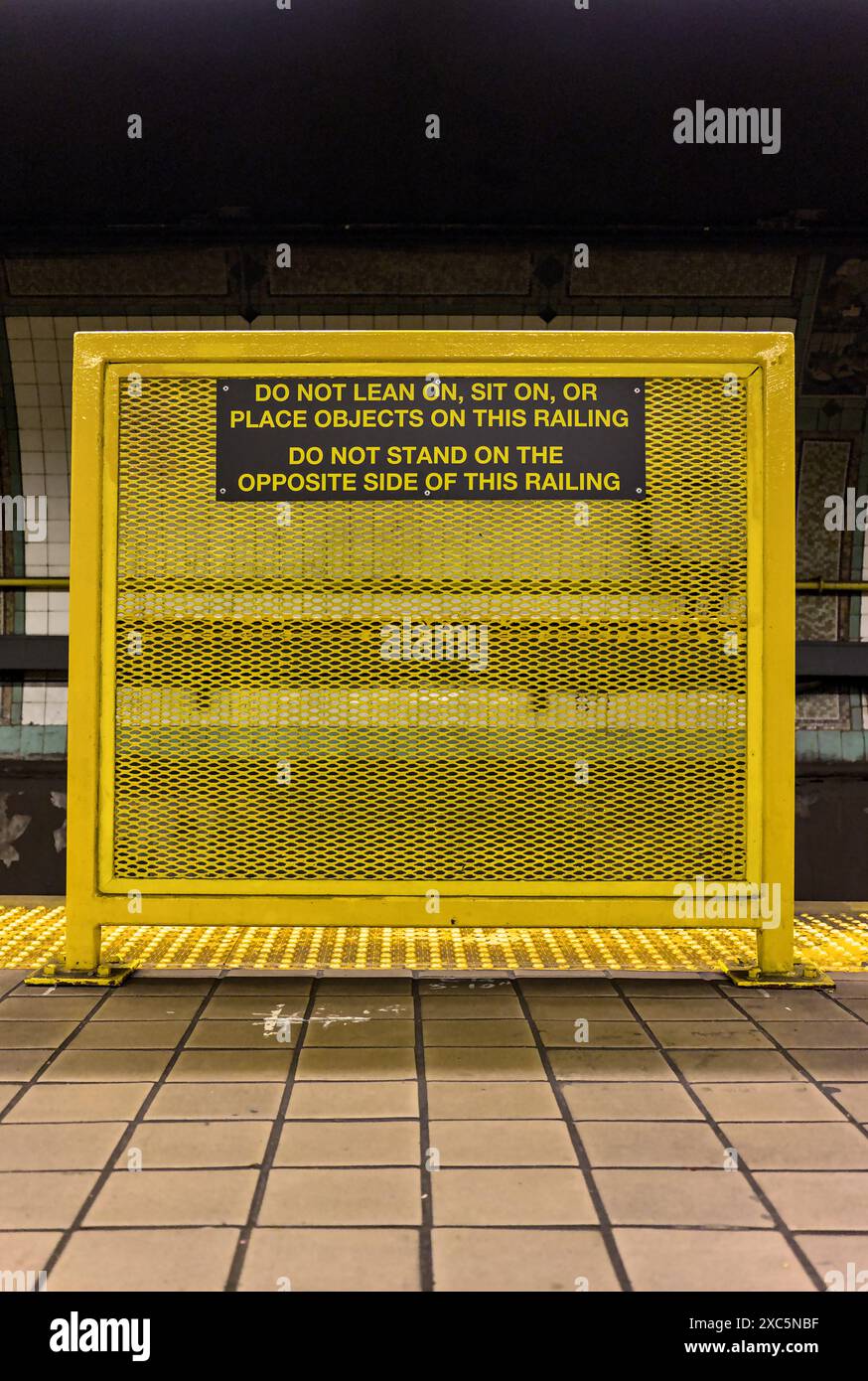 Safety barrier for protection installed on platform of Clark Street ...