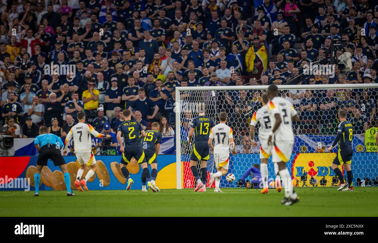 Munich, Germany. 14th Jun 2024. Goal for 1:0 by Florian Wirtz (DFB ...