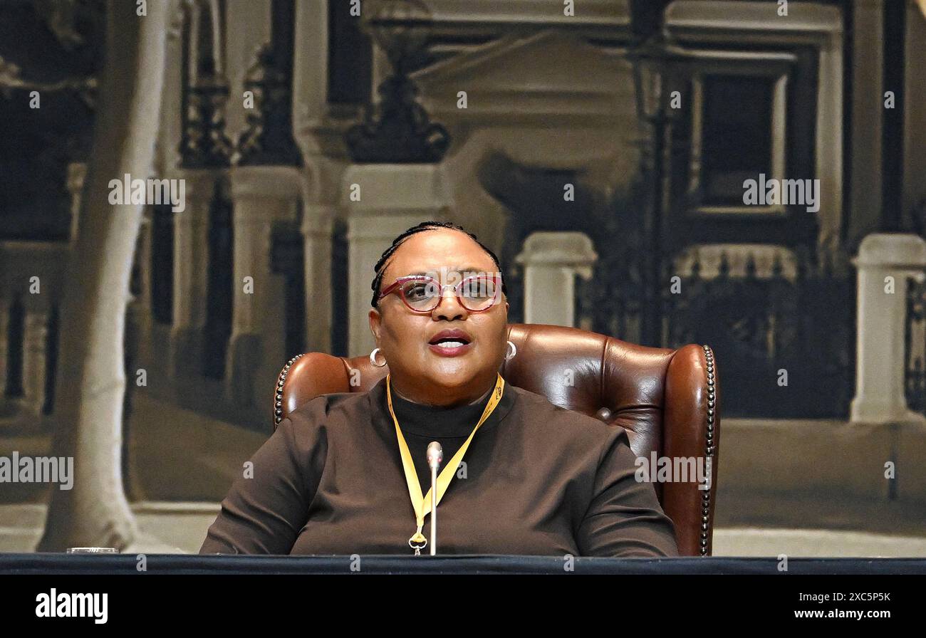 Cape Town, South Africa. 14th June, 2024. Thoko Didiza is seen during ...