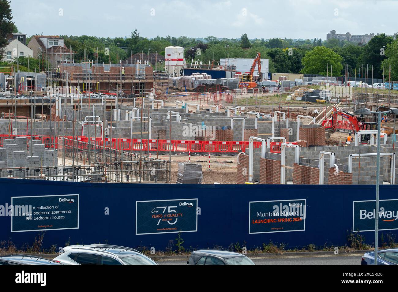 Slough, UK. 14th June, 2024. Bellway Homes have started construction on ...