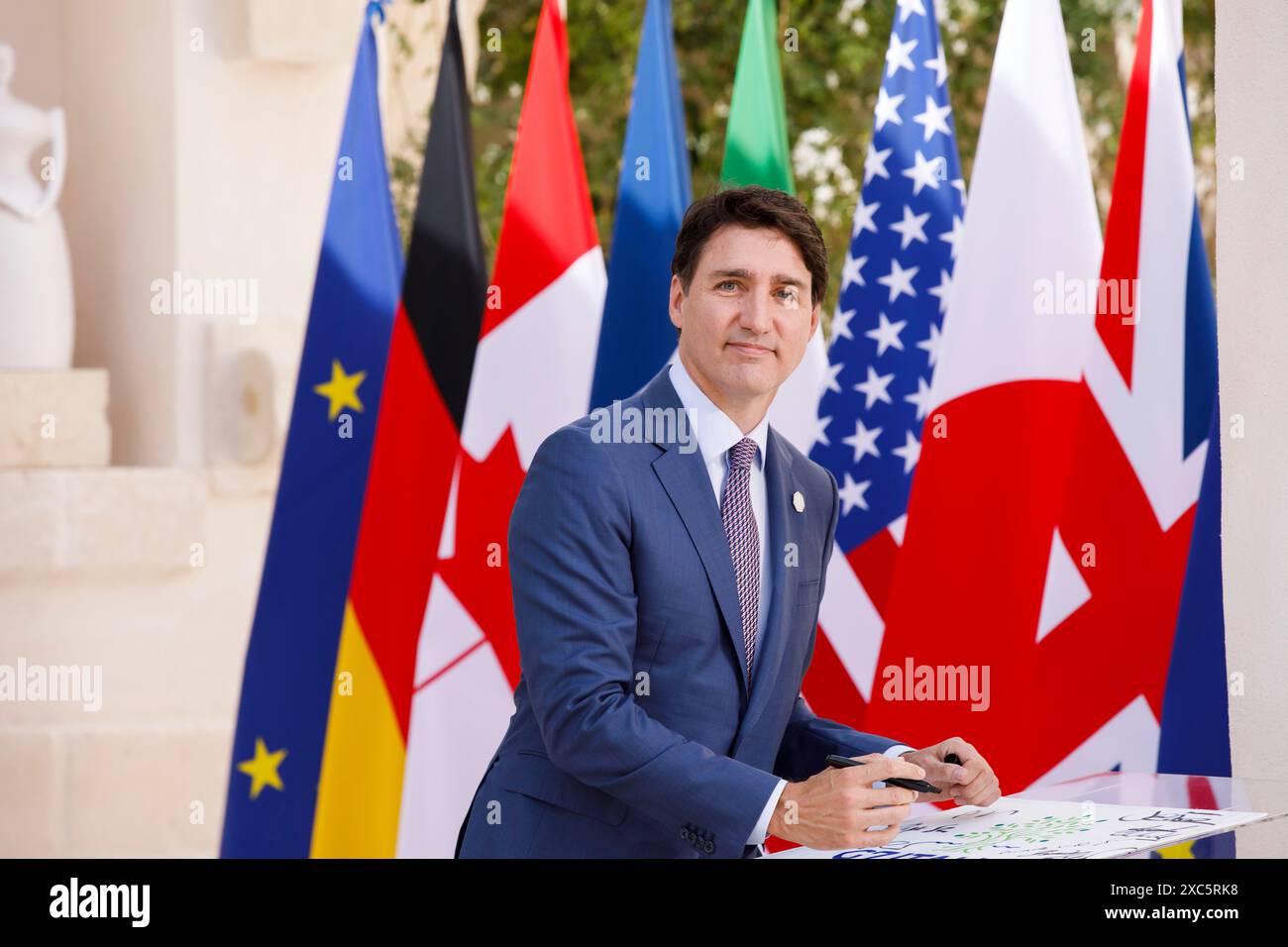 Savelletri di Fasano, Italy. 13th June, 2024. Canadian Prime Minister ...