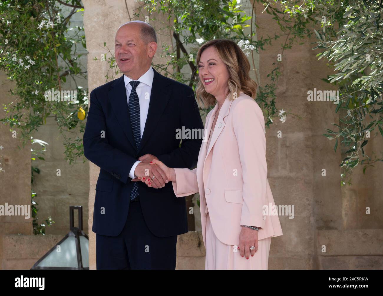 Savelletri di Fasano, Italy. 13th June, 2024. Italian Prime Minister ...