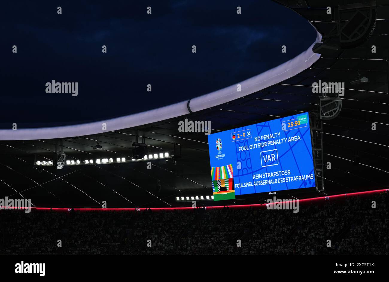 The big screen explaining the VAR decision not to award a penalty to ...
