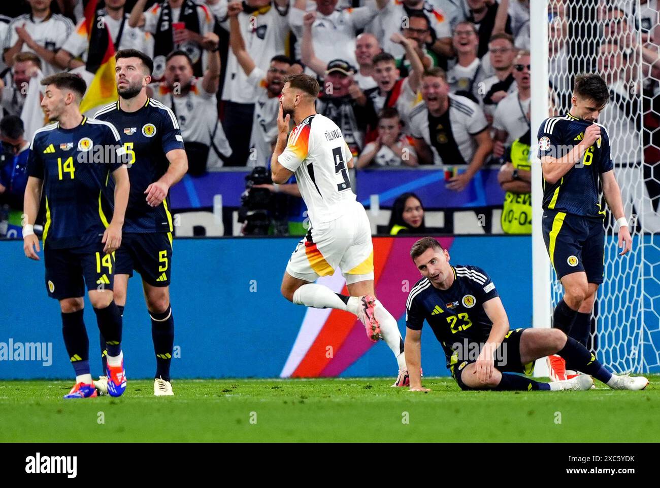 Germany's Niclas Fullkrug celebrates scoring their side's fourth goal ...