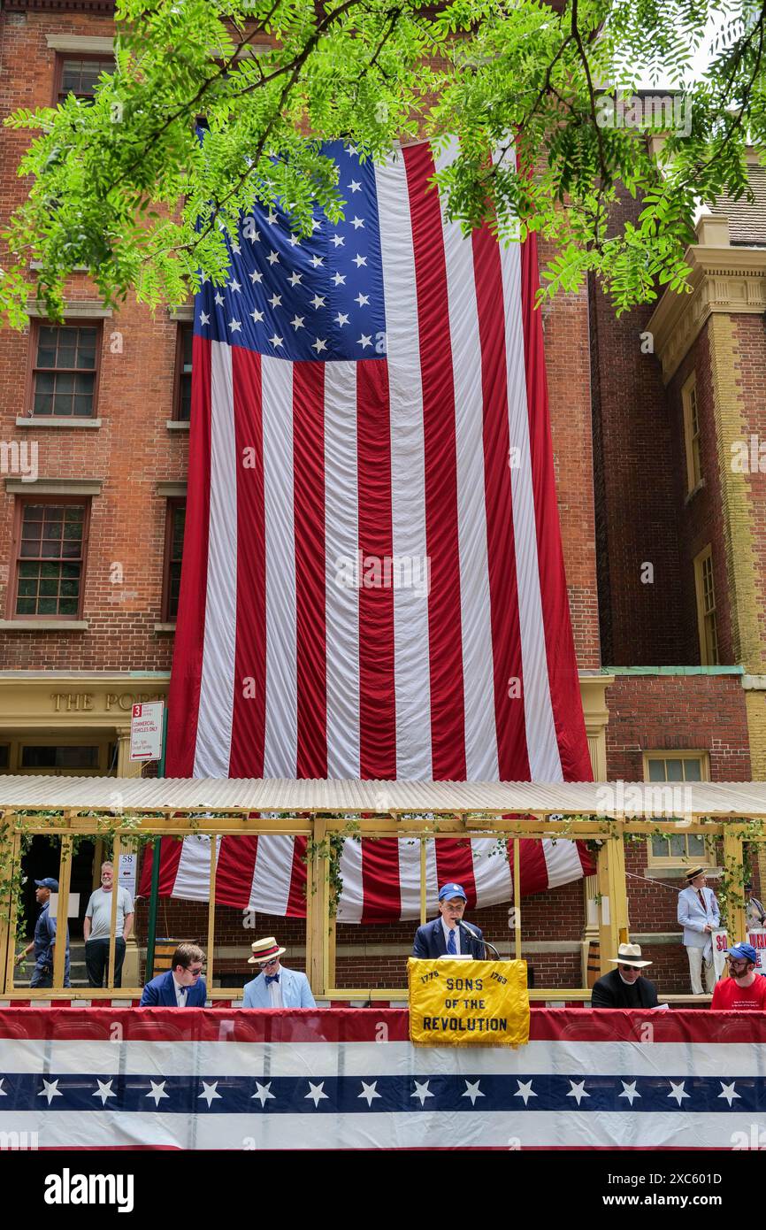 New York, New York, USA. 14th June, 2024. The reviewing stand at ...