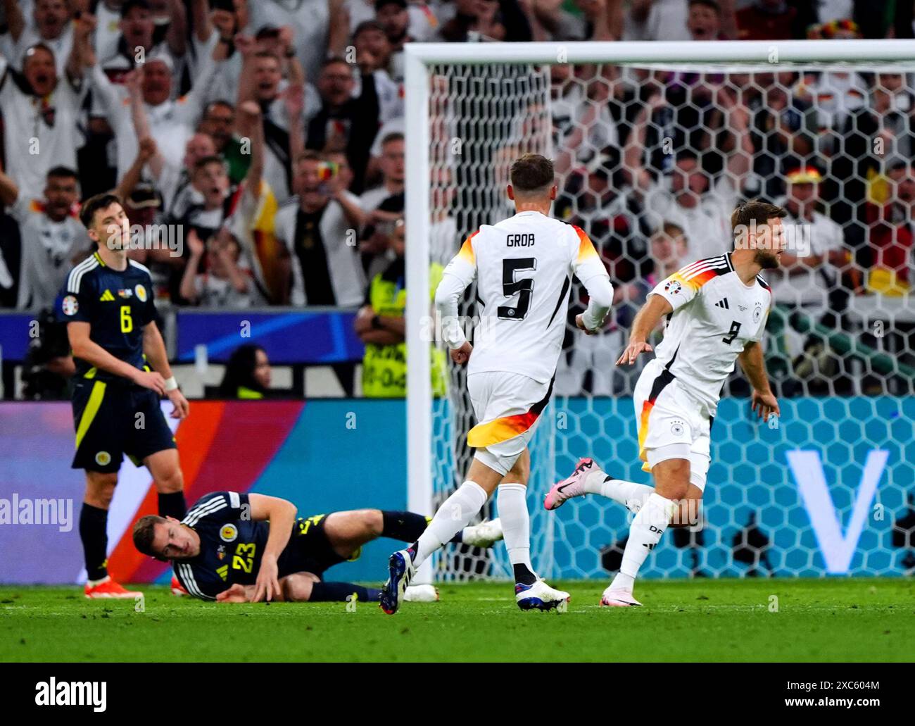 Germany's Niclas Fullkrug celebrates scoring their side's fourth goal ...
