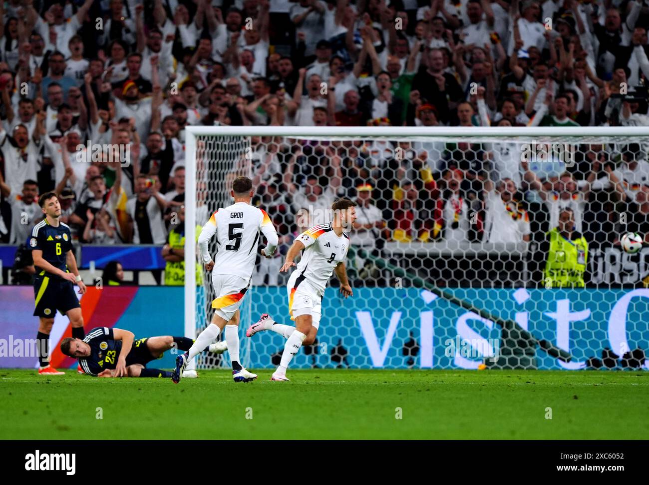 Germany's Niclas Fullkrug celebrates scoring their side's fourth goal ...