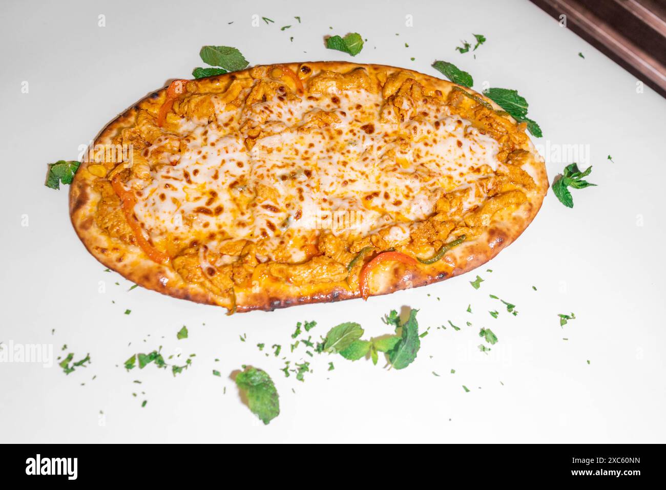 Lebanese Middle Eastern Manakish, Freshly baked Flatbread of cheese ...