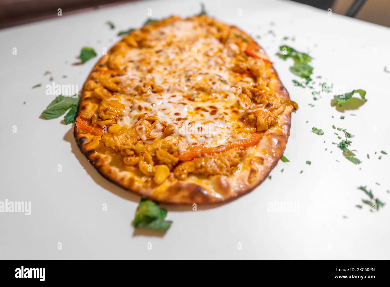 Lebanese Middle Eastern Manakish, Freshly baked Flatbread of cheese ...