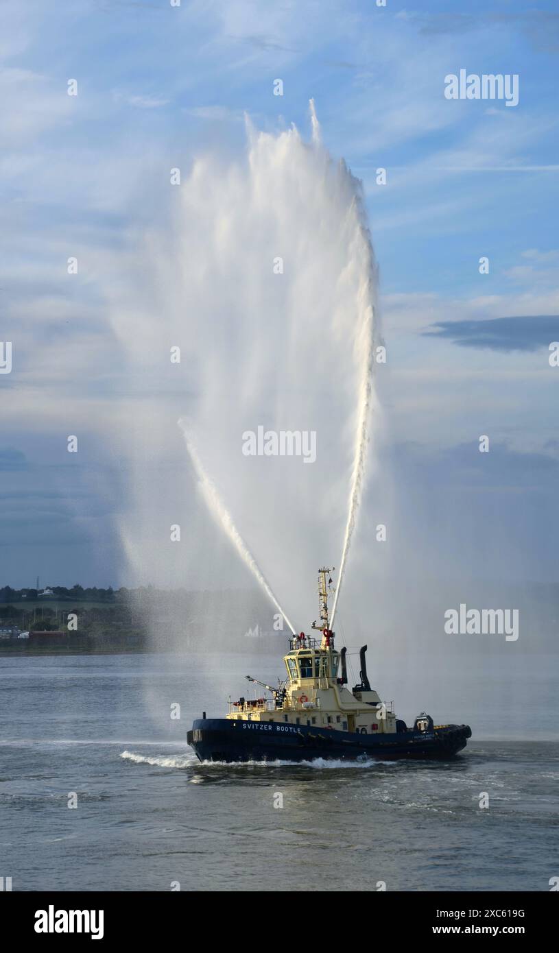 Svitzer Bootle puts on a spectacular display of the tug’s water ...
