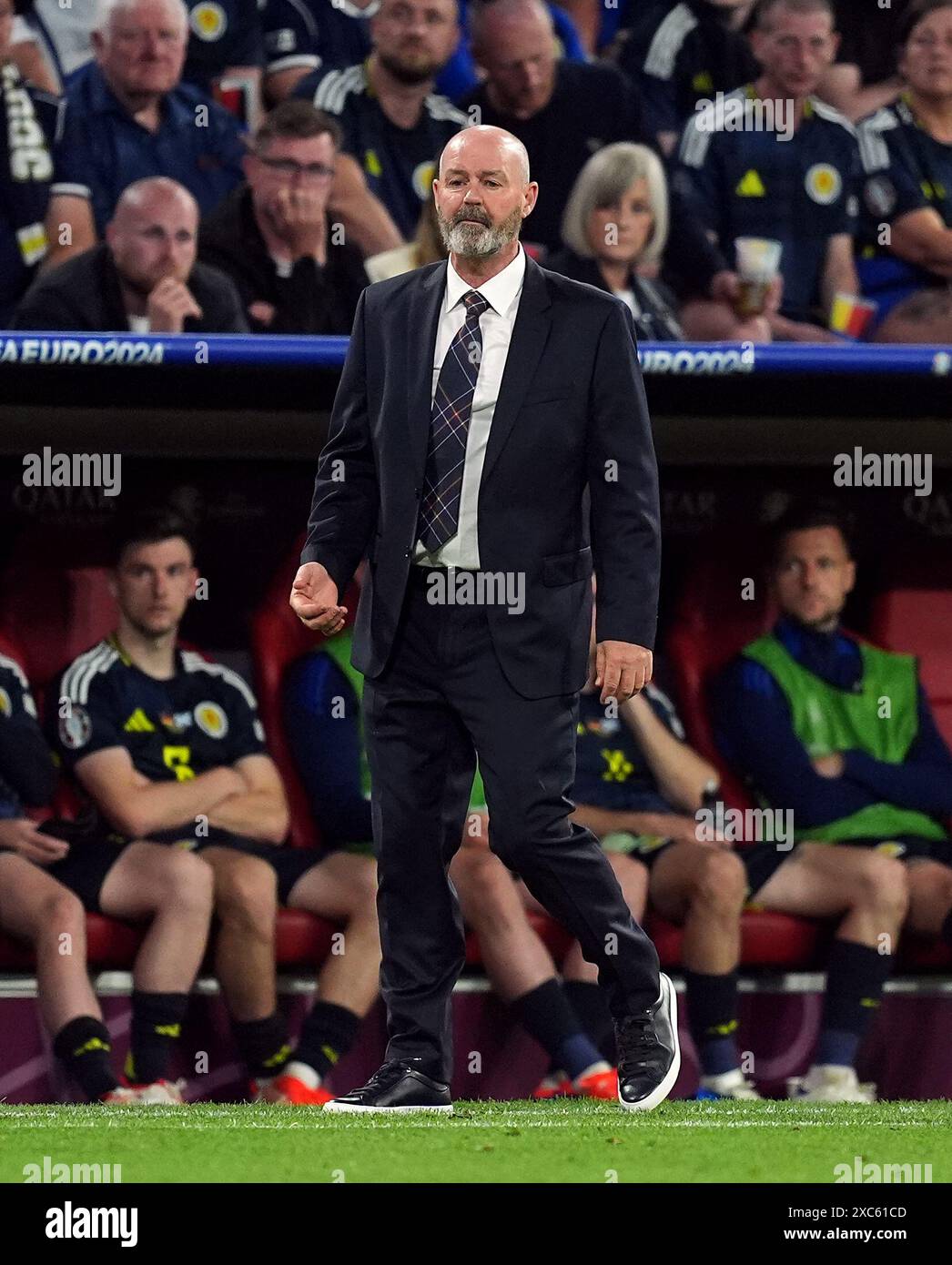 Scotland manager Steve Clarke during the UEFA Euro 2024 Group A match ...