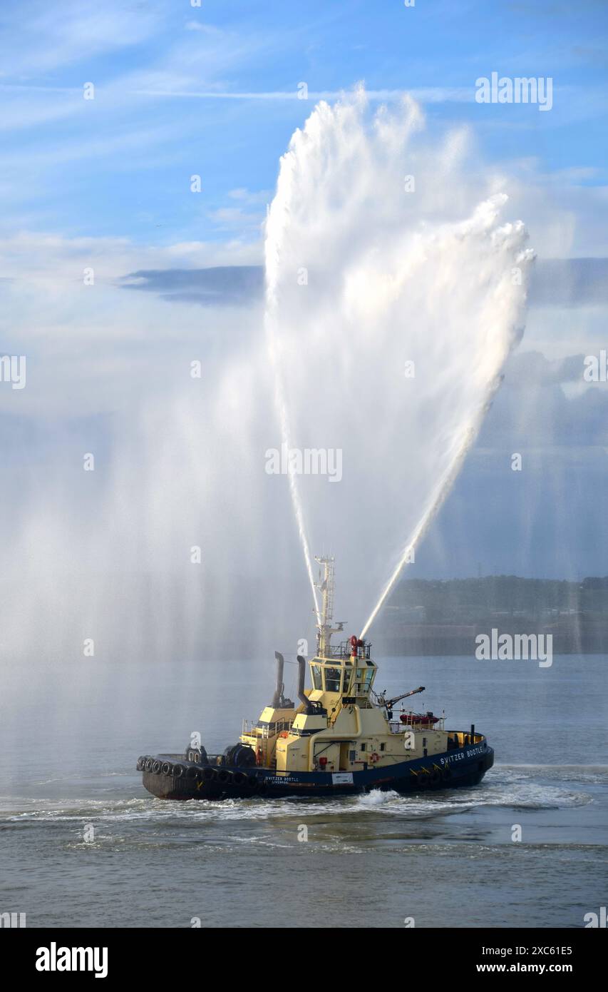 Svitzer Bootle puts on a spectacular display of the tug’s water ...