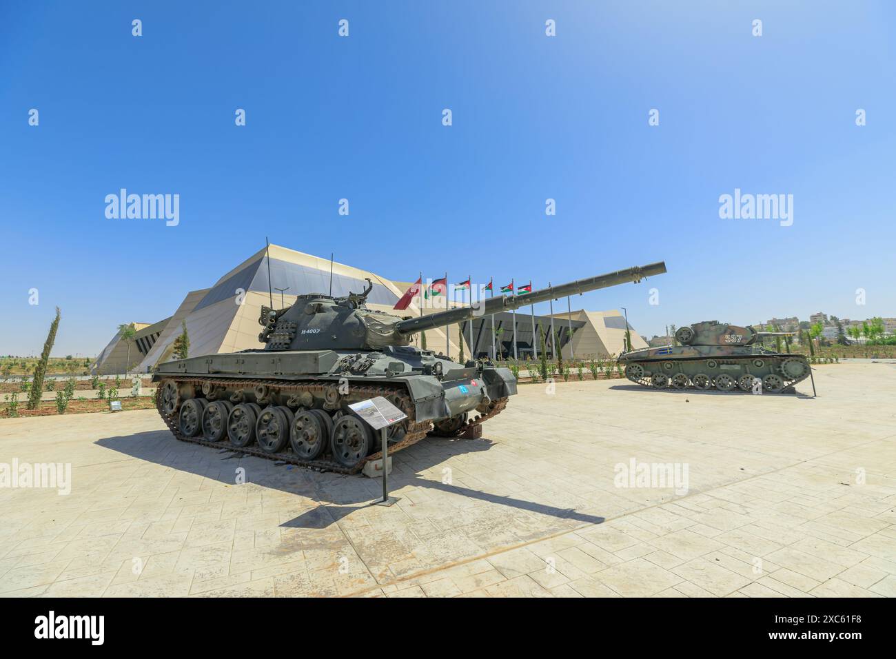 Royal Tank Museum, Amman, Jordan - May 4, 2024: Panzer 61 Swiss battle ...