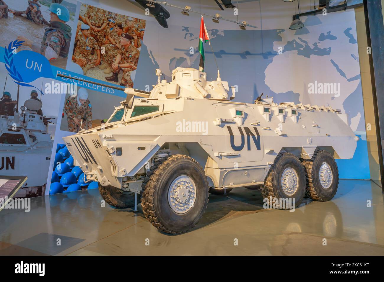 Royal Tank Museum, Amman, Jordan - May 4, 2024: Prominent display of a ...
