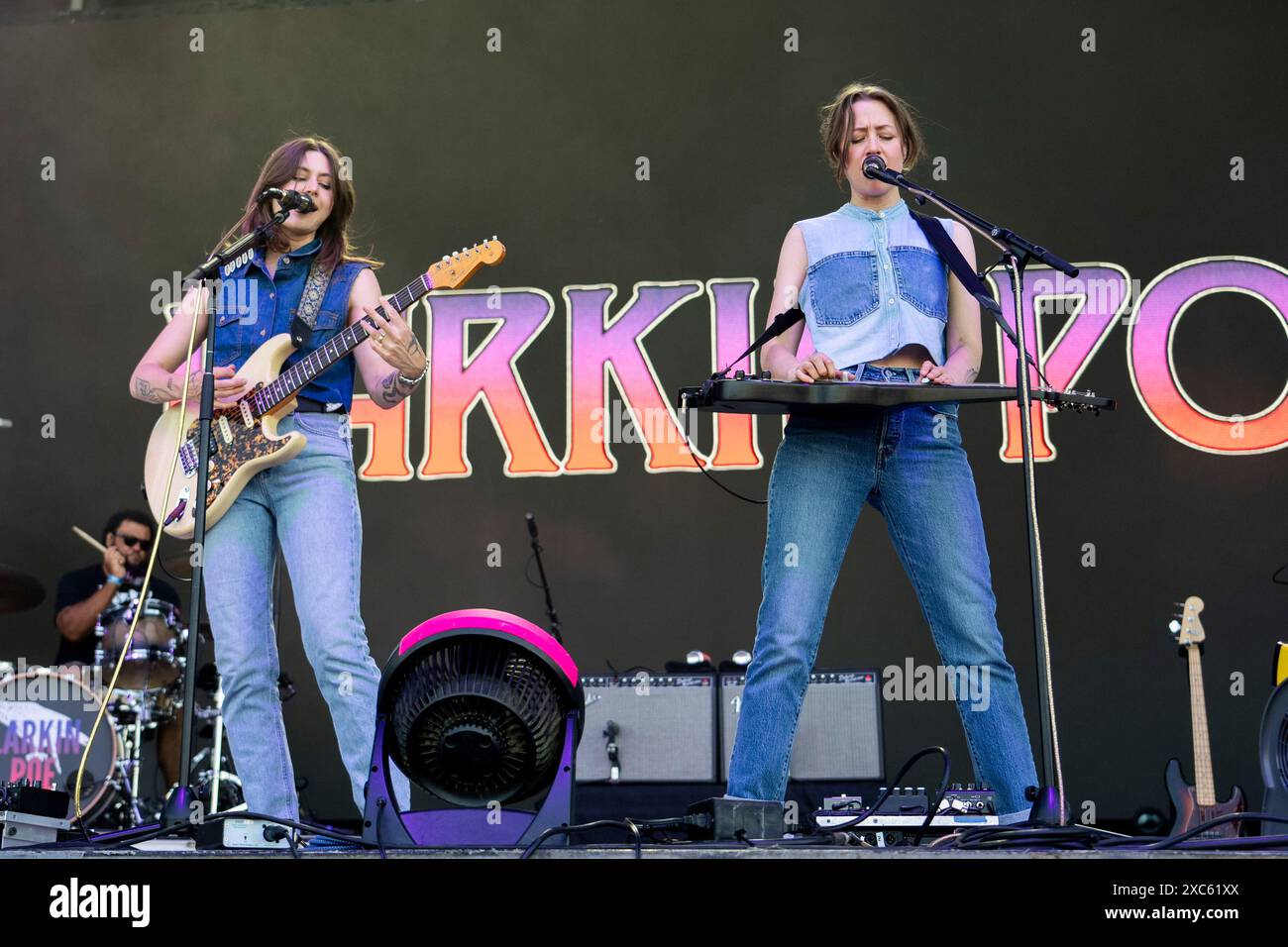Rebecca Lovell, left, and Megan Lovell of Larkin Poe perform during the ...
