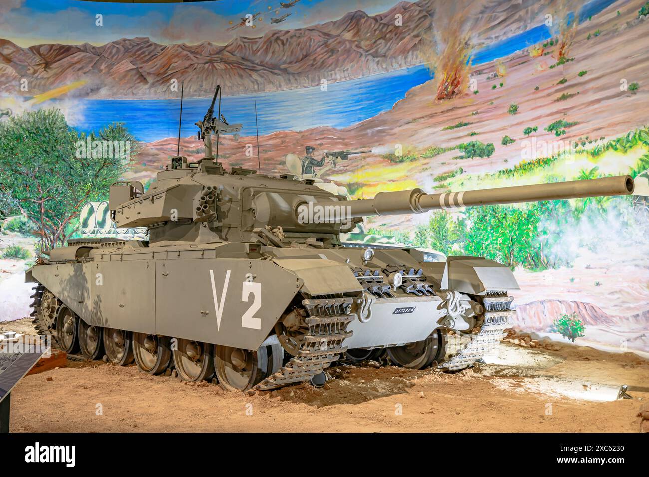 Royal Tank Museum, Amman, Jordan - May 4, 2024: Historic British Centurion tank exhibited at the ...