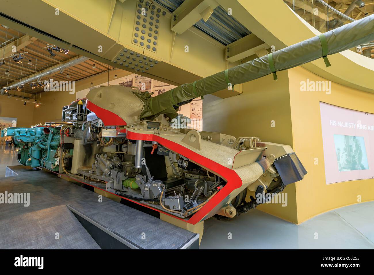 Royal Tank Museum, Amman, Jordan - May 4, 2024: the intricate inner ...