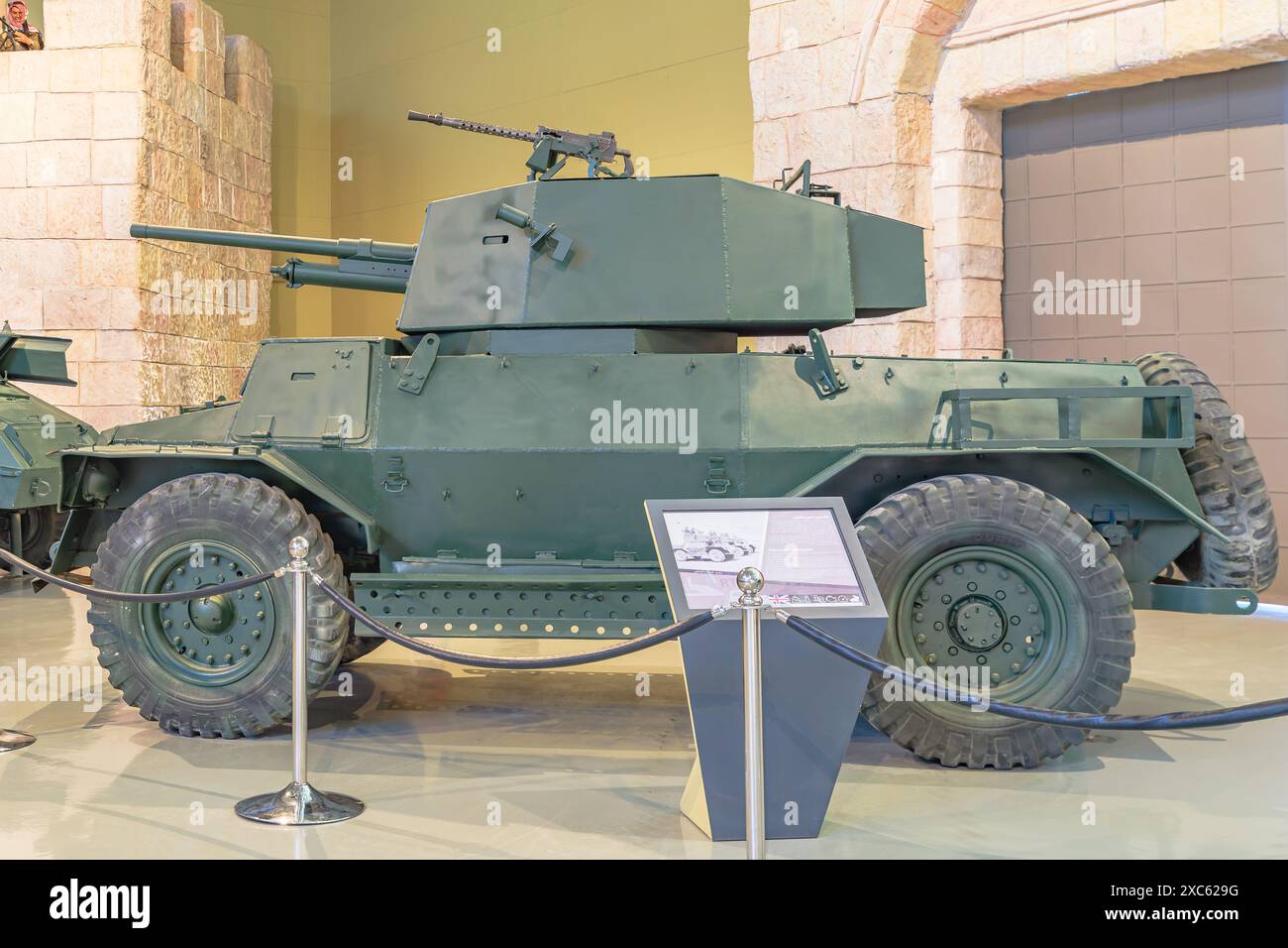 Royal Tank Museum, Amman, Jordan - May 4, 2024: Restored British Marmon ...