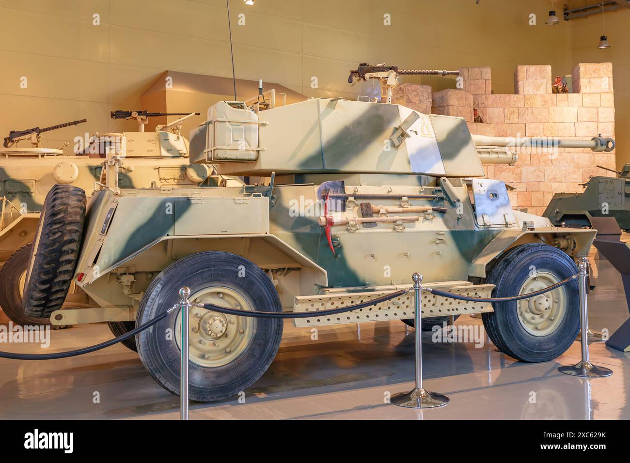 Royal Tank Museum, Amman, Jordan - May 4, 2024: Restored British Marmon ...