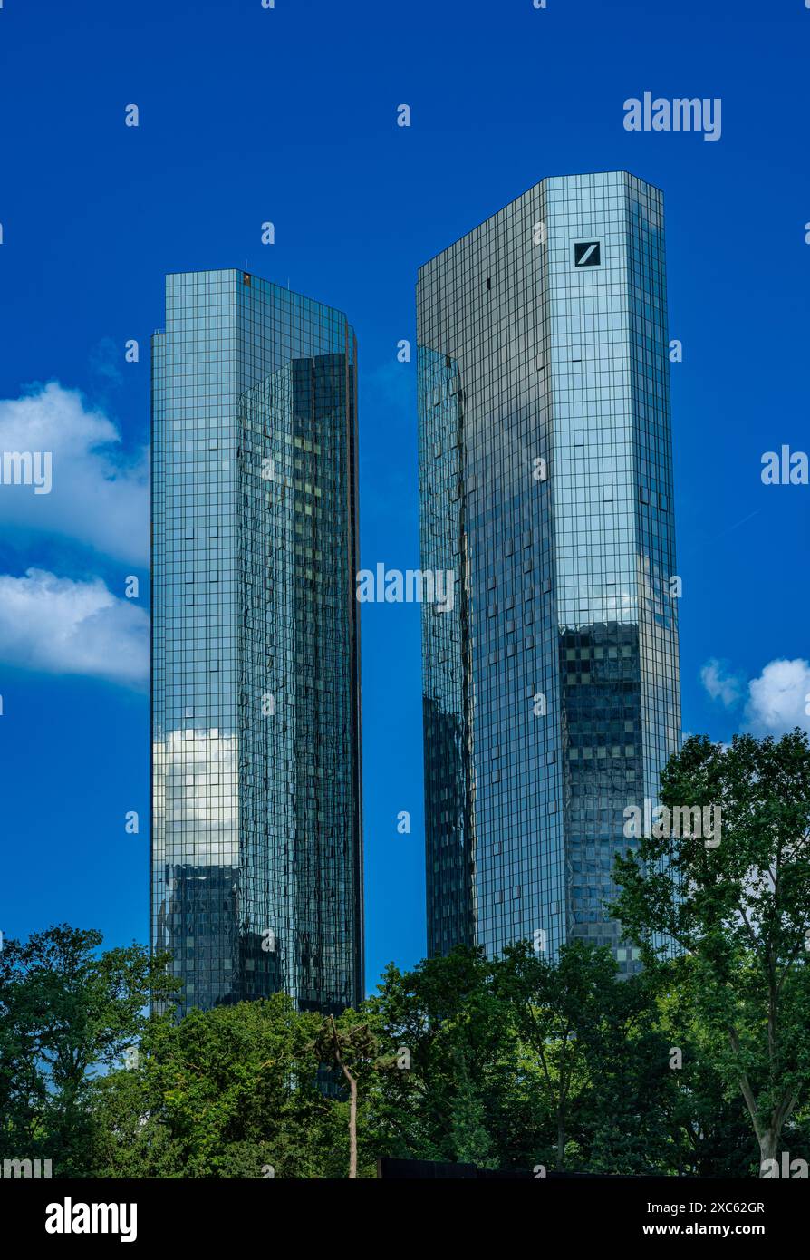 The Deutsche Bank building in Frankfurt's banking district, Frankfurt ...