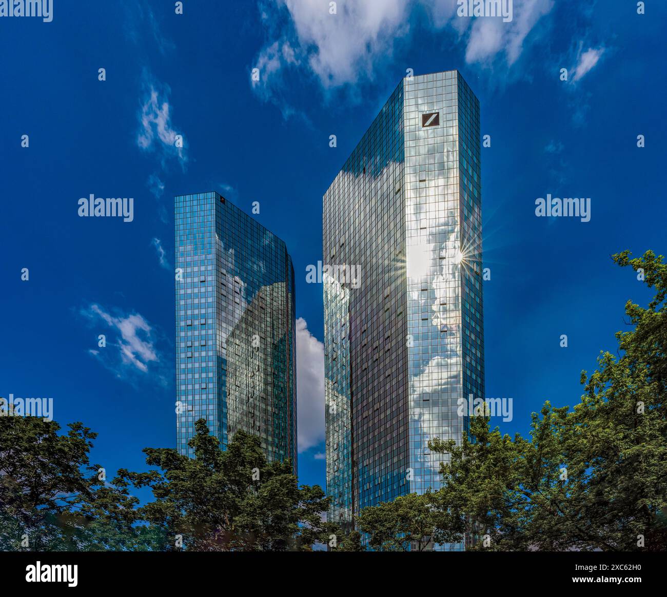 The Deutsche Bank building in Frankfurt's banking district, Frankfurt ...