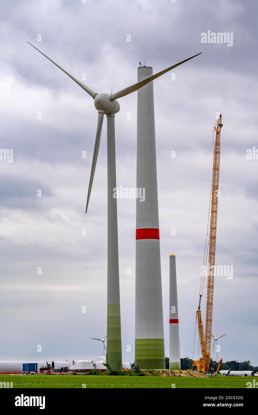 Windenergieanlagen Repowering, im Windpark Issum-Oermten, werden 9 ...