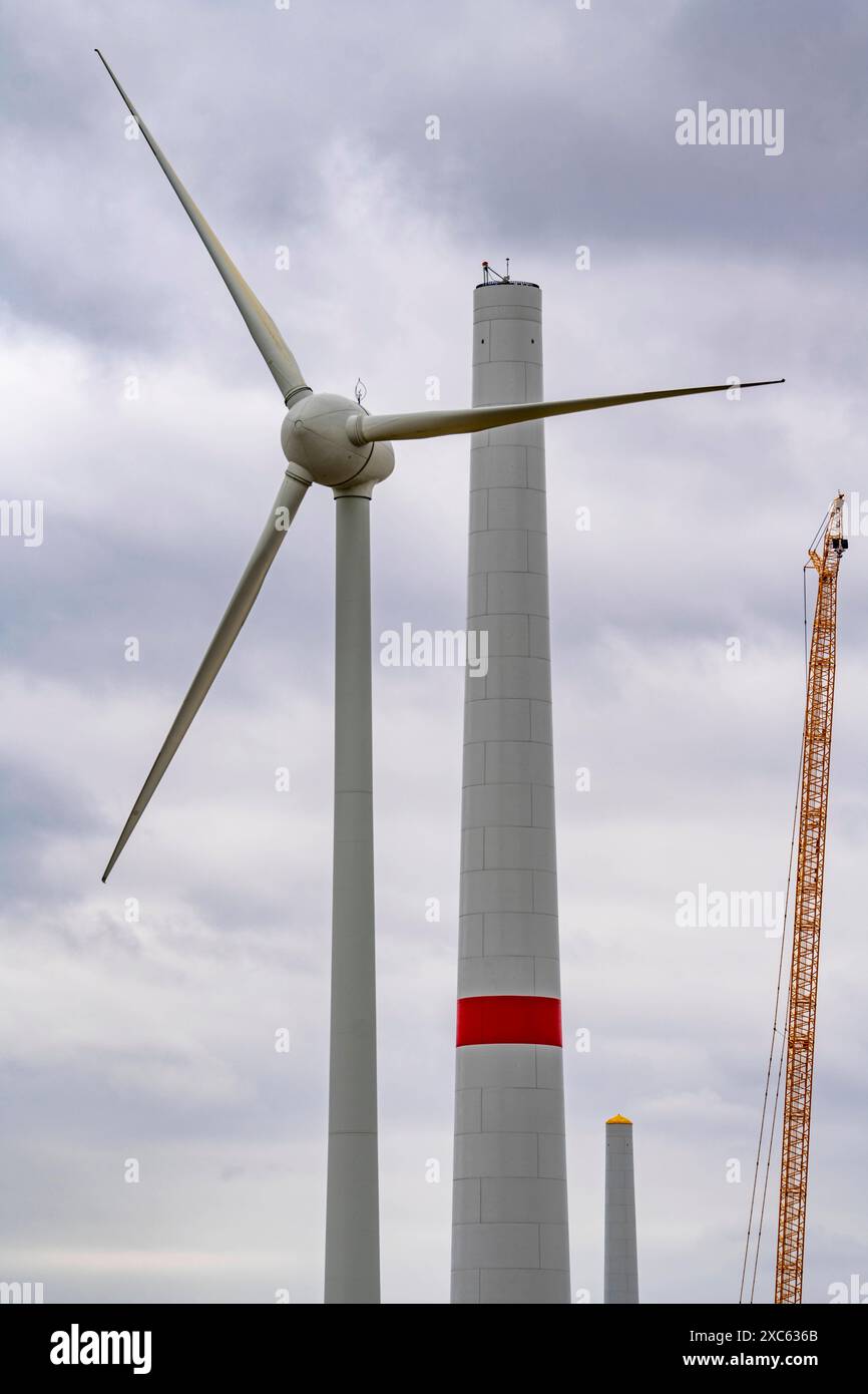 Windenergieanlagen Repowering, im Windpark Issum-Oermten, werden 9 ...