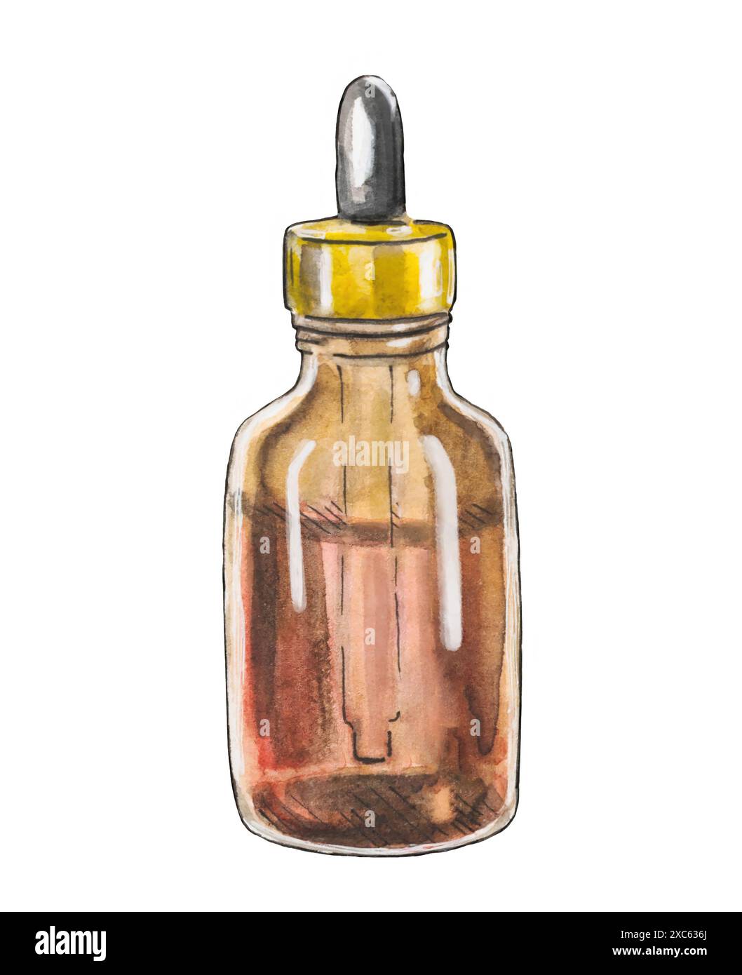 Apothecary bottle sketch Cut Out Stock Images & Pictures - Alamy