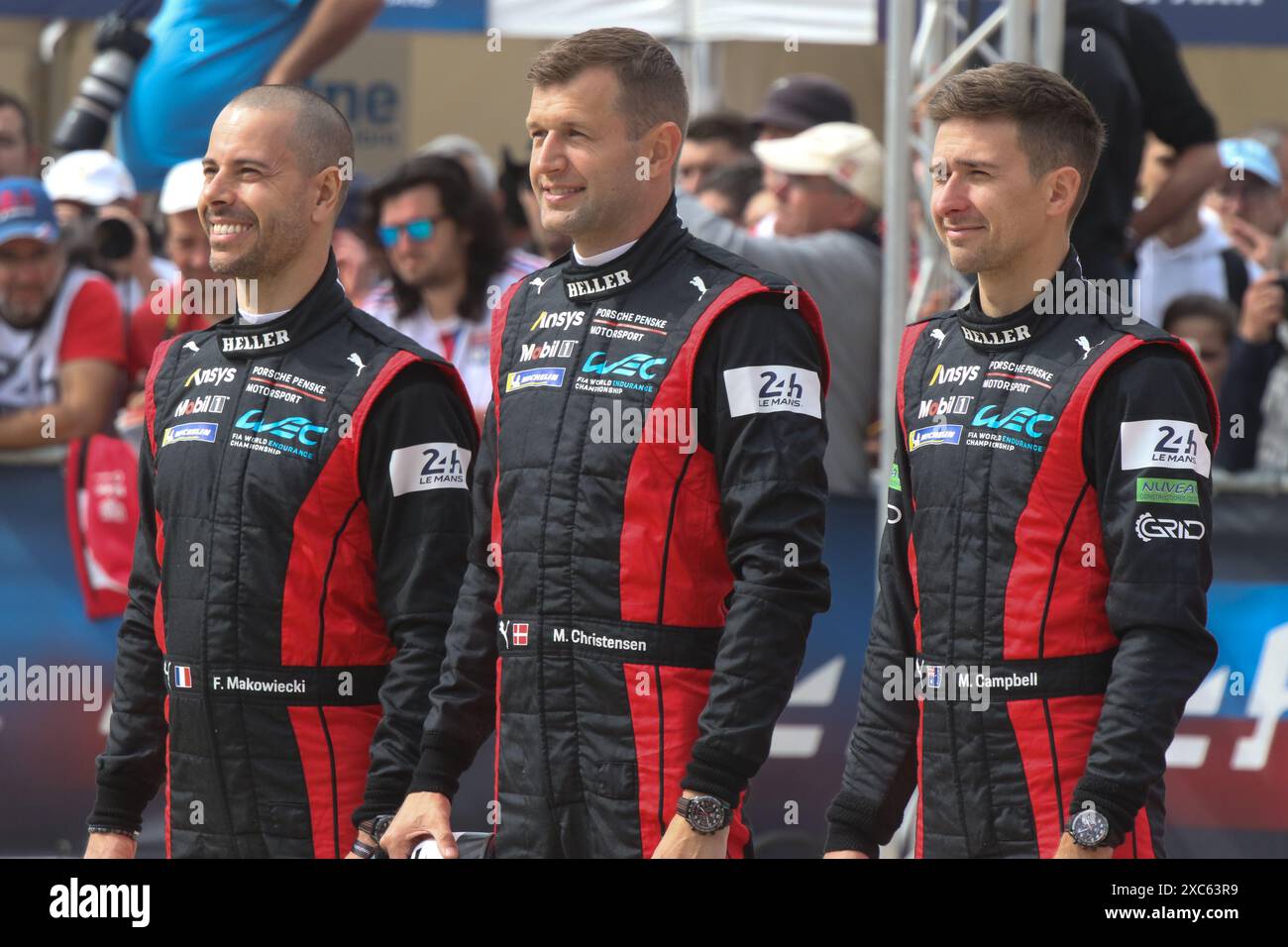 Le Mans June 2024 Team presentation Fred Makowiecki Michael Chriatensen ...