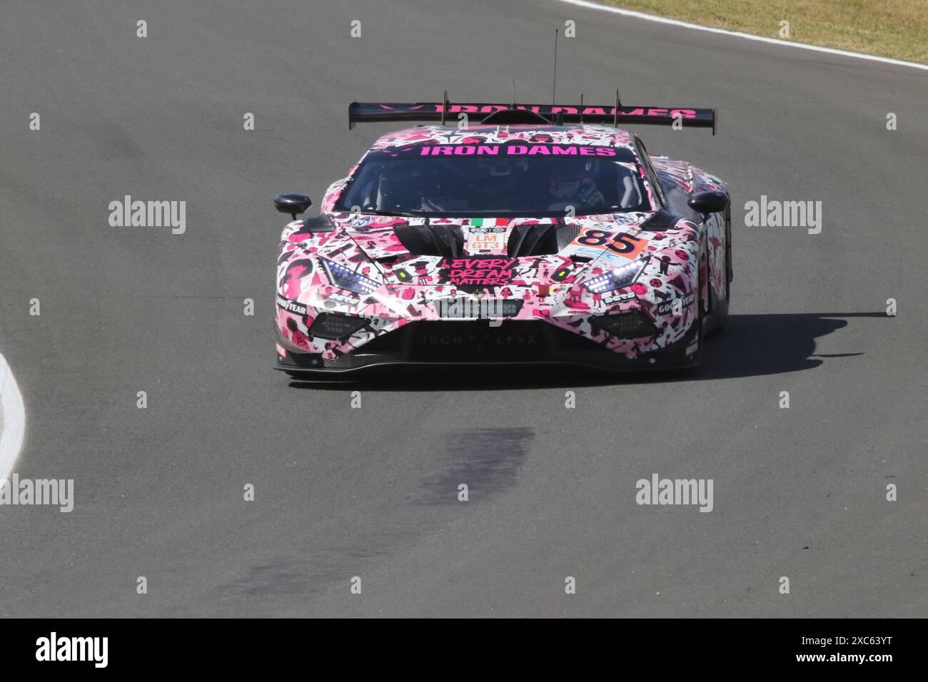 Le Mans June 2024 Iron Dames Lamborghini Huracan of Sarah Bovy Michelle ...