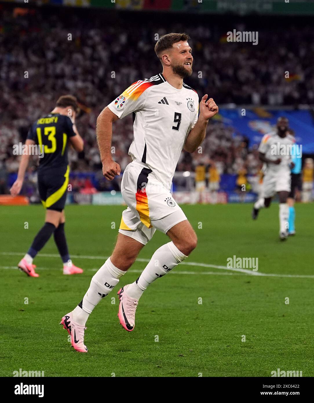 Germany's Niclas Fullkrug celebrates scoring their side's fourth goal ...