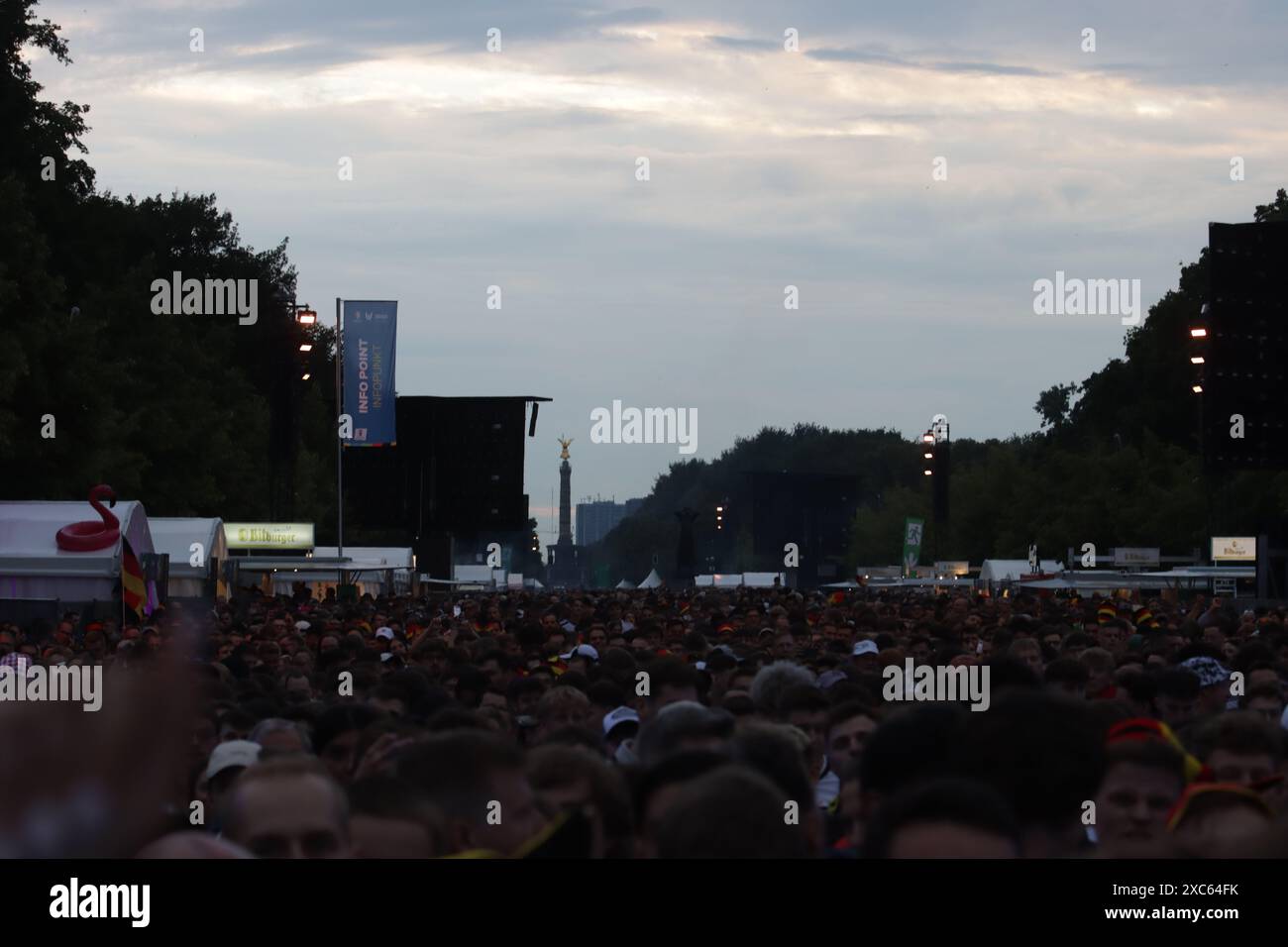 Berlin, Germany. 14 June 2024. UEFA Euro 2024 Fan Fest Berlin. A crowd ...