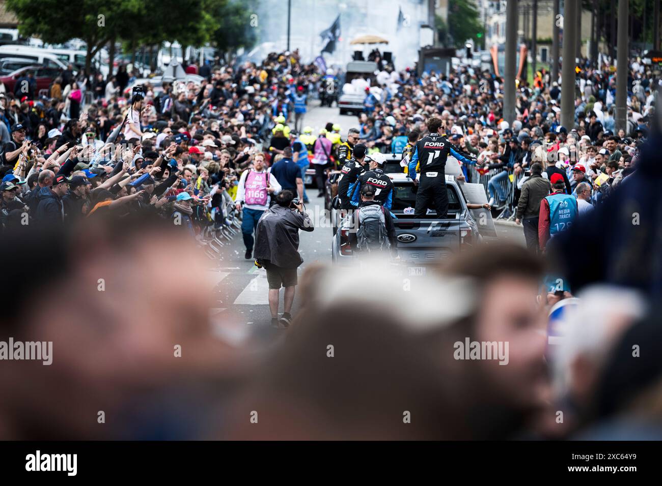 Le Mans, France. 14th June, 2024. 77 BARKER Ben (gbr), HARDWICK Ryan ...
