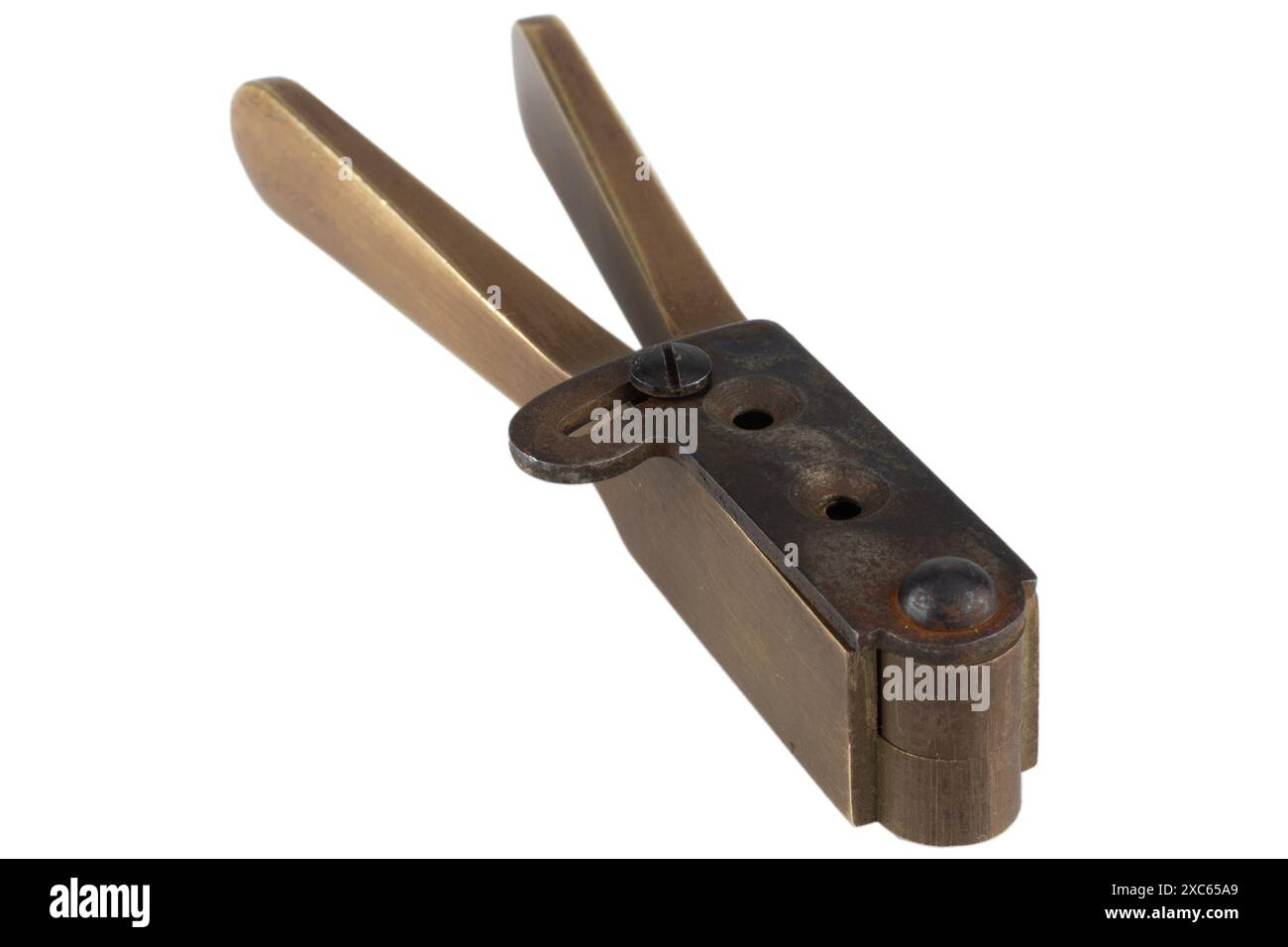 Antique old west bullet mold .44 caliber for revolver. Isolated on ...