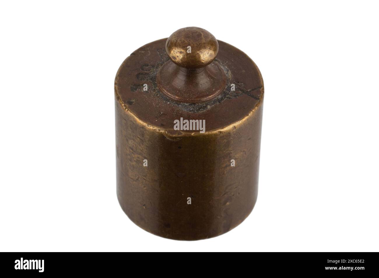 Old rusty bronze scale weights isolated on white Stock Photo - Alamy