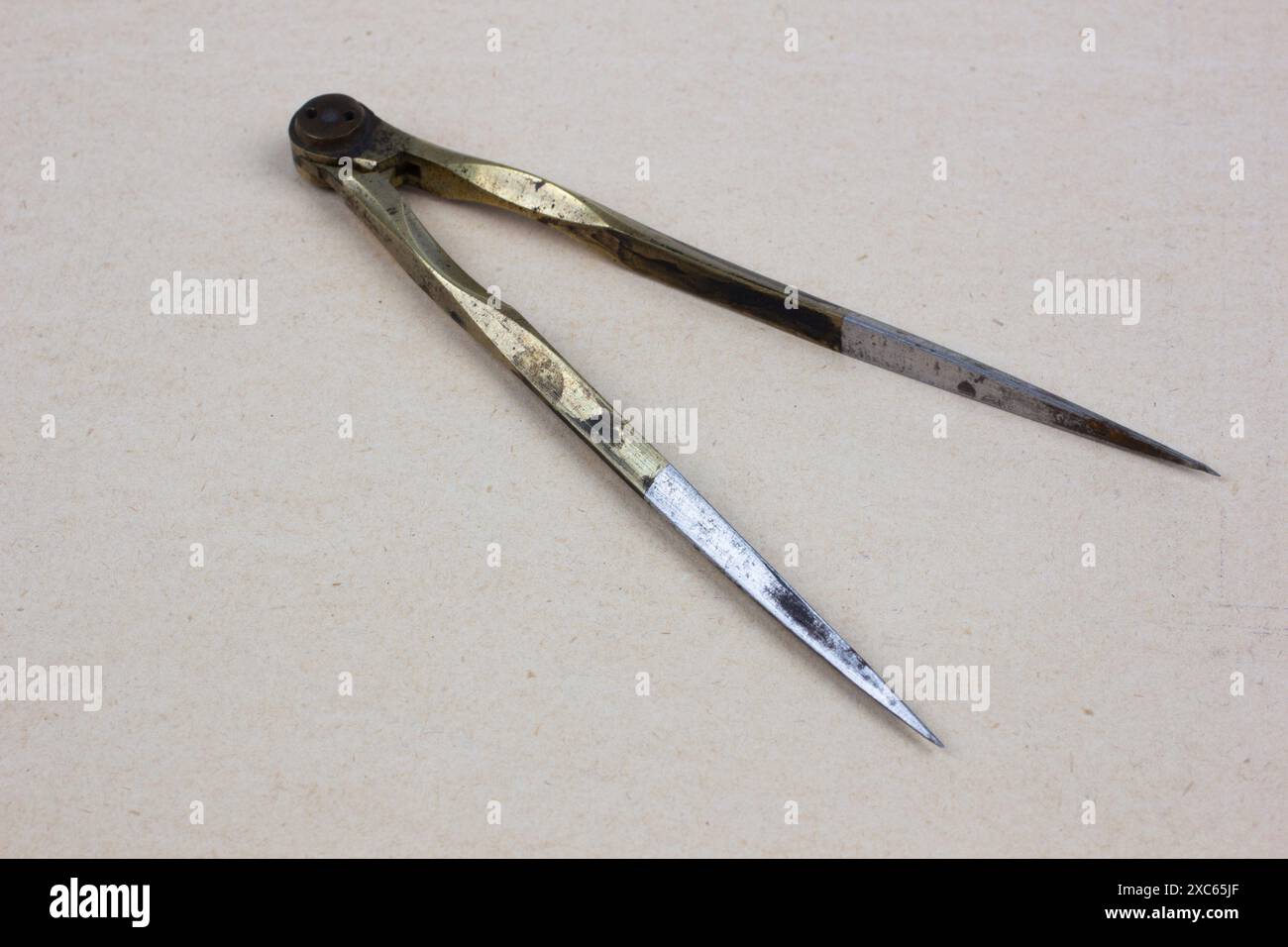 vintage bronze dividers calipers nautical navigation chart tool on ...